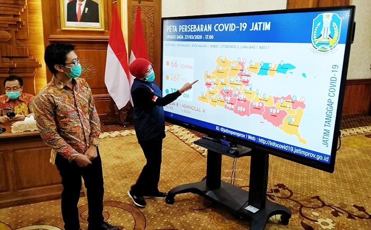 Update Covid-19 di Jatim, Positif Bertambah Tujuh, Empat Daerah Berubah Jadi Zona Merah ...