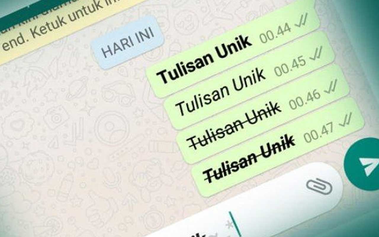 Trik Rahasia WhatsApp: Mulai dari Coretan Hingga Tulisan Terbal ...